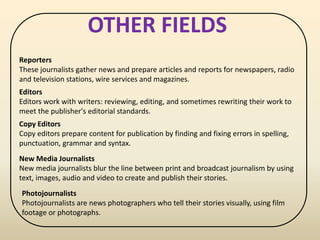 Career in journalism | PPTX