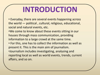 Career in journalism | PPT