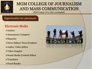 Career Opportunities in journalism and Mass Communication | PPTX
