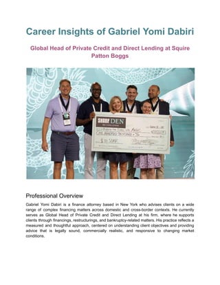 Career Insights of Gabriel Yomi Dabiri.. | PDF