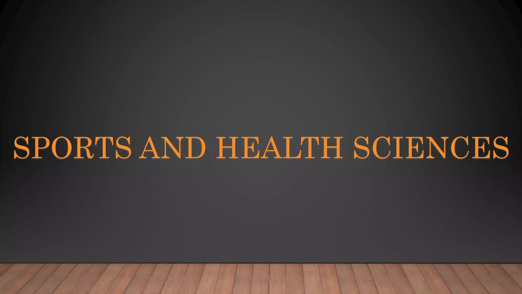 Career in sports & health science | PPT