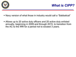 Career intermission program by lcdr muller | PDF