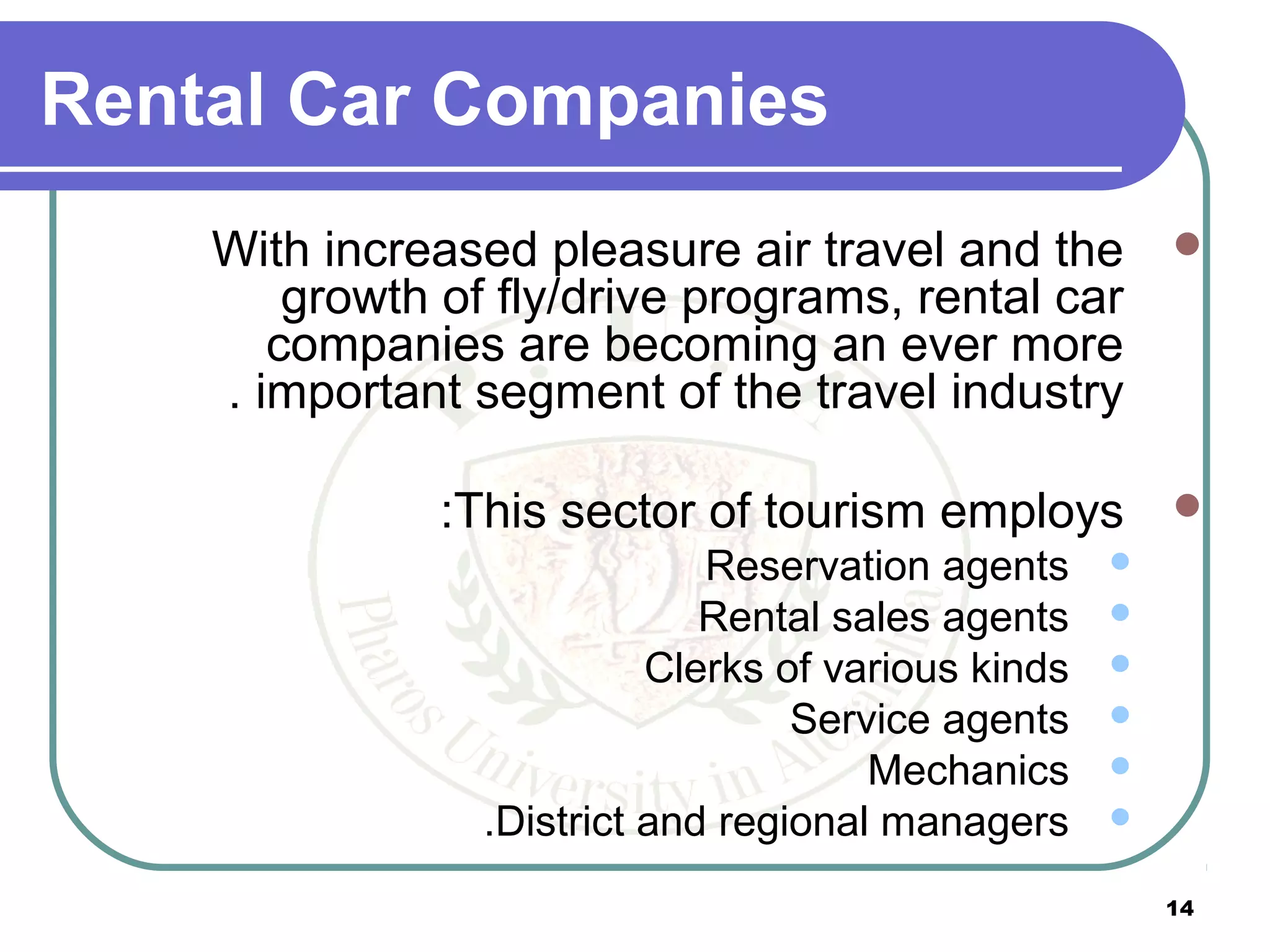 Career in tourism | PPT