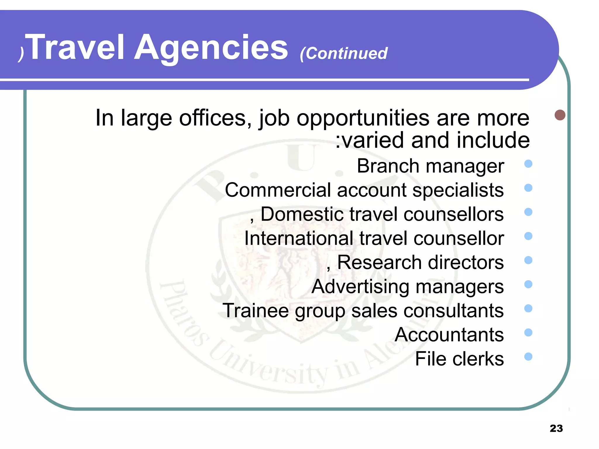 Career in tourism | PPT