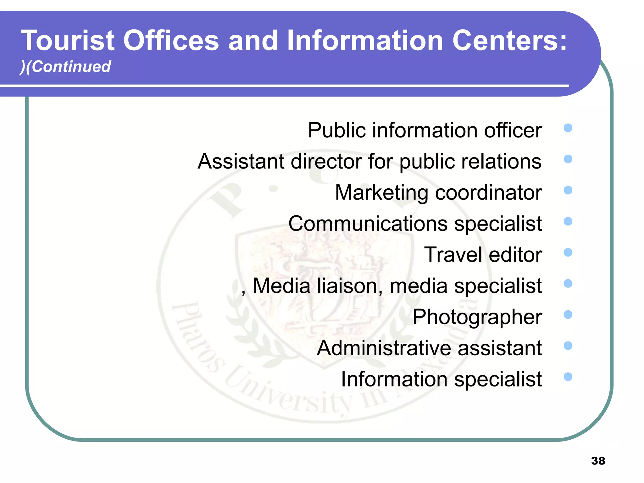 Career in tourism | PPT