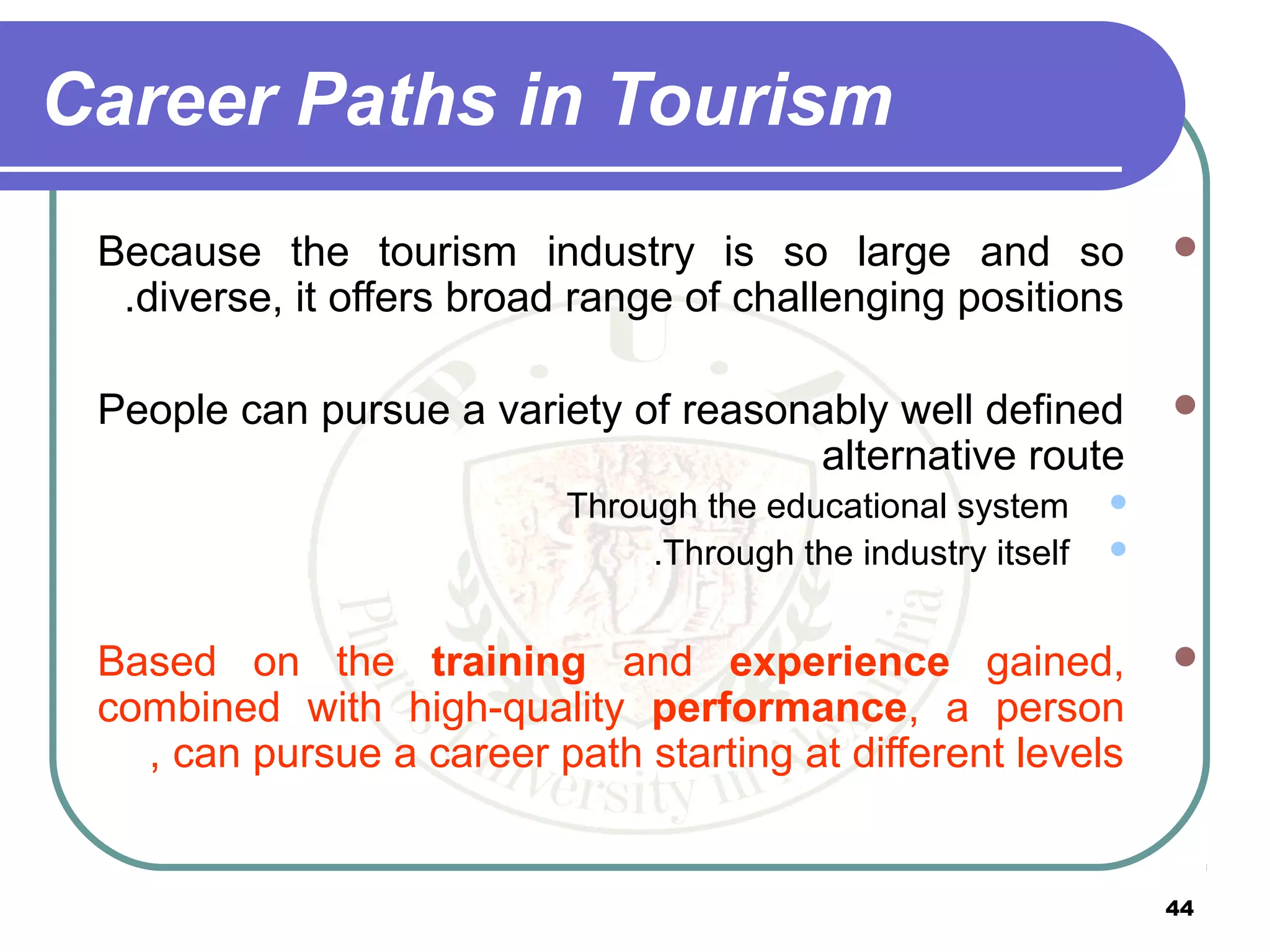 Career in tourism | PPT