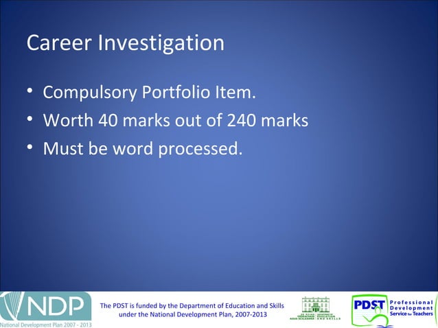 Career investigation | PPT | Professional School | Postgraduate Education