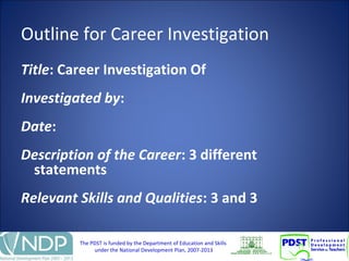 Career investigation | PPT