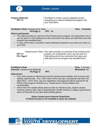 Career launch fg2010 | DOC