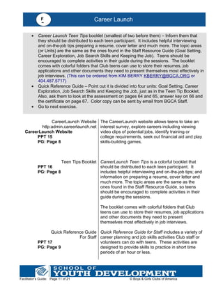 Career launch fg2010 | DOC