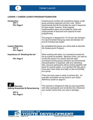 Career launch fg2010 | DOC