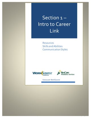 Career link intro to career link - section 1 | PDF