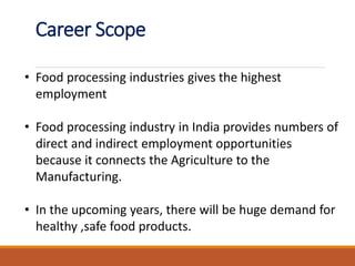 CAREER MACHINATIONS IN FOOD .ppt