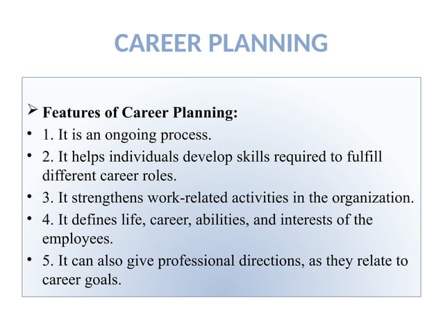 Career Management And Career Planning Pptx