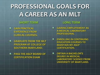 Career map mlt ppt | PPTX | Medical Tests | Medical Health