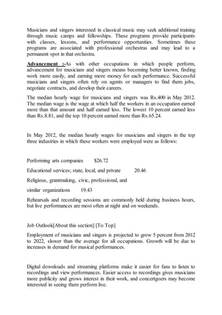 M.Ed Guidance & Counselling I Assignment Career monograph on music ...