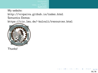 Semantics and Reasoning for NLP, AI and ACT | PPT
