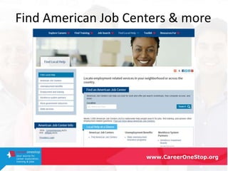 CareerOneStop overview | PPTX