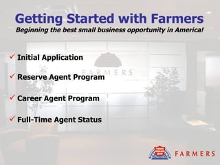 Farmers Insurance New Agent Powerpoint | PPT