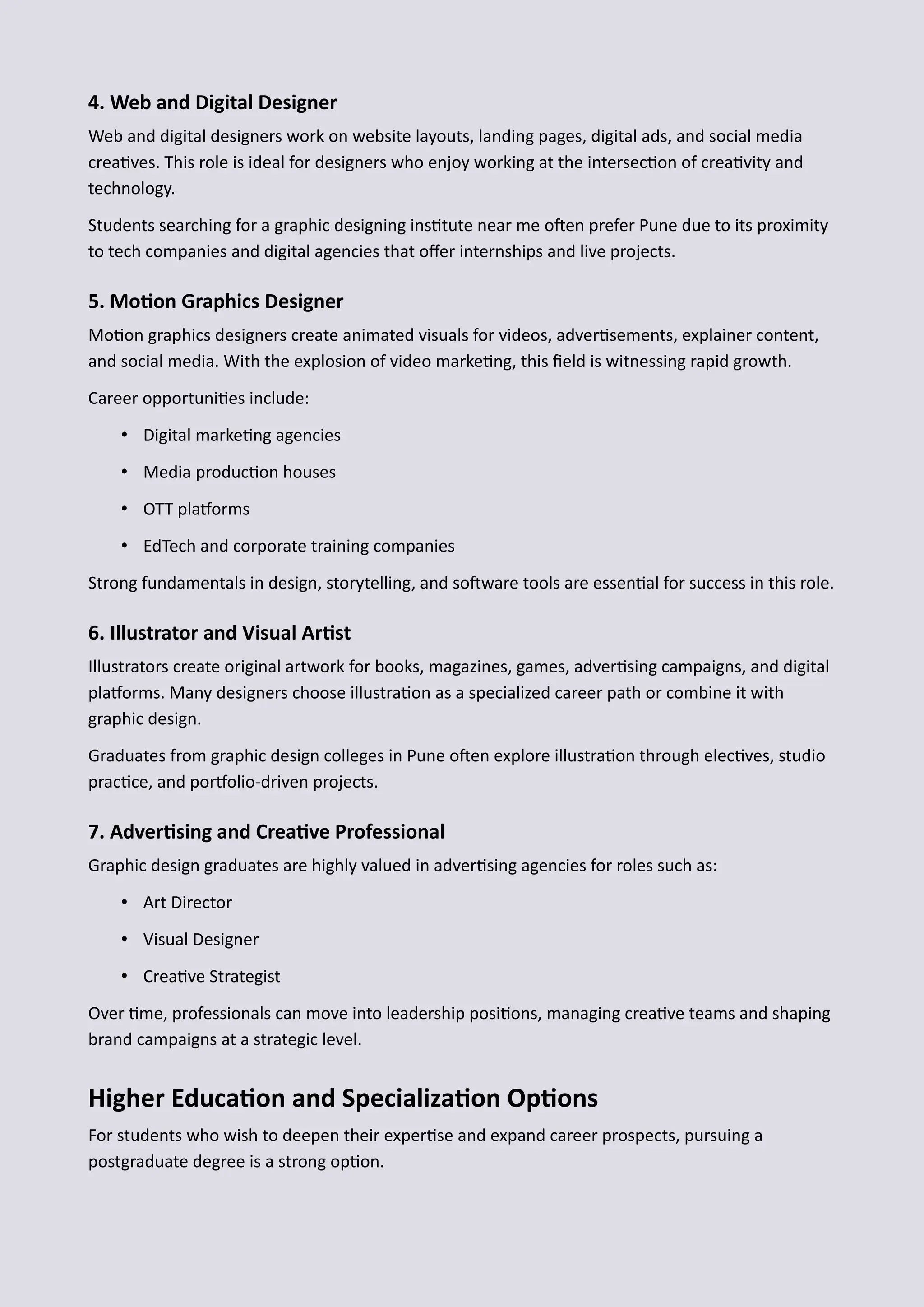 Career Opportunities After Graphic Design Courses in Pune- Jobs ...