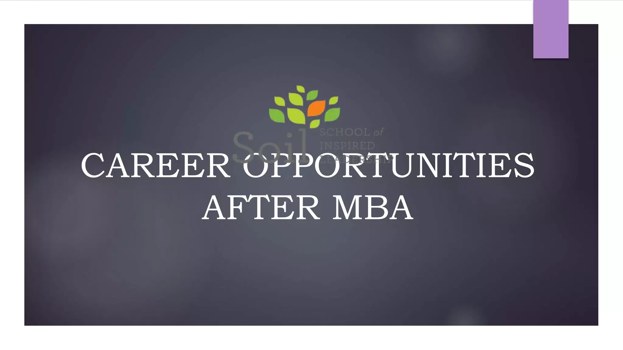 Career Opportunities After MBA | PPTX