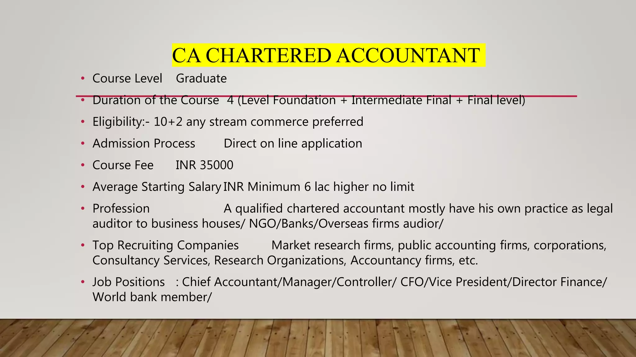Career opportunities in commerce stream | PPTX