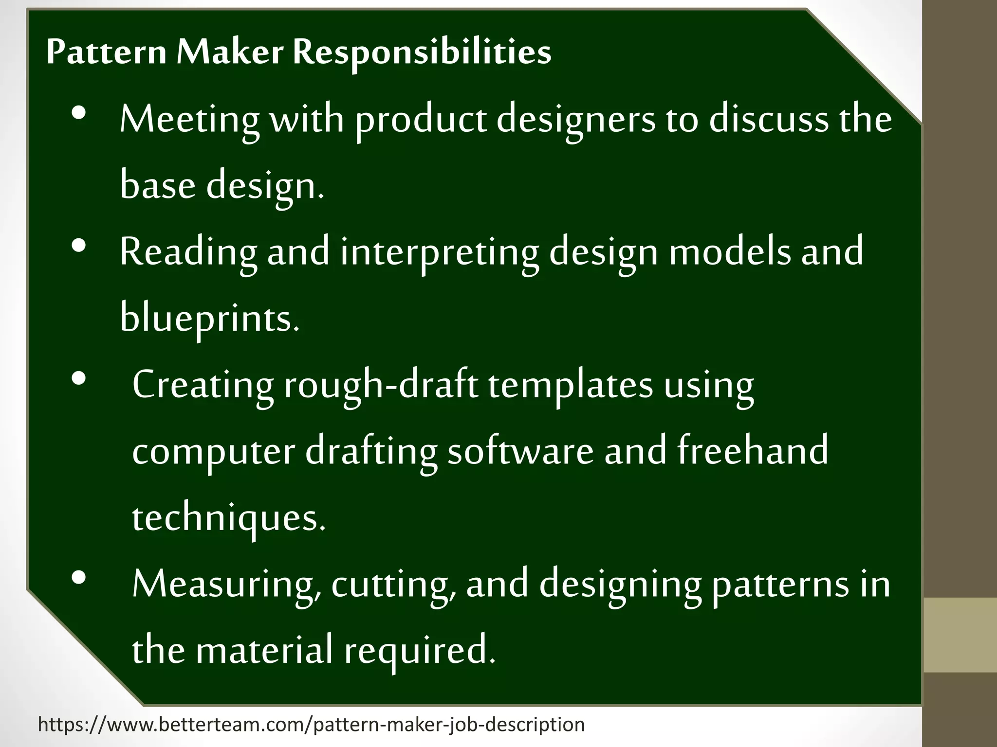 Career Opportunities in Dressmaking | PPTX