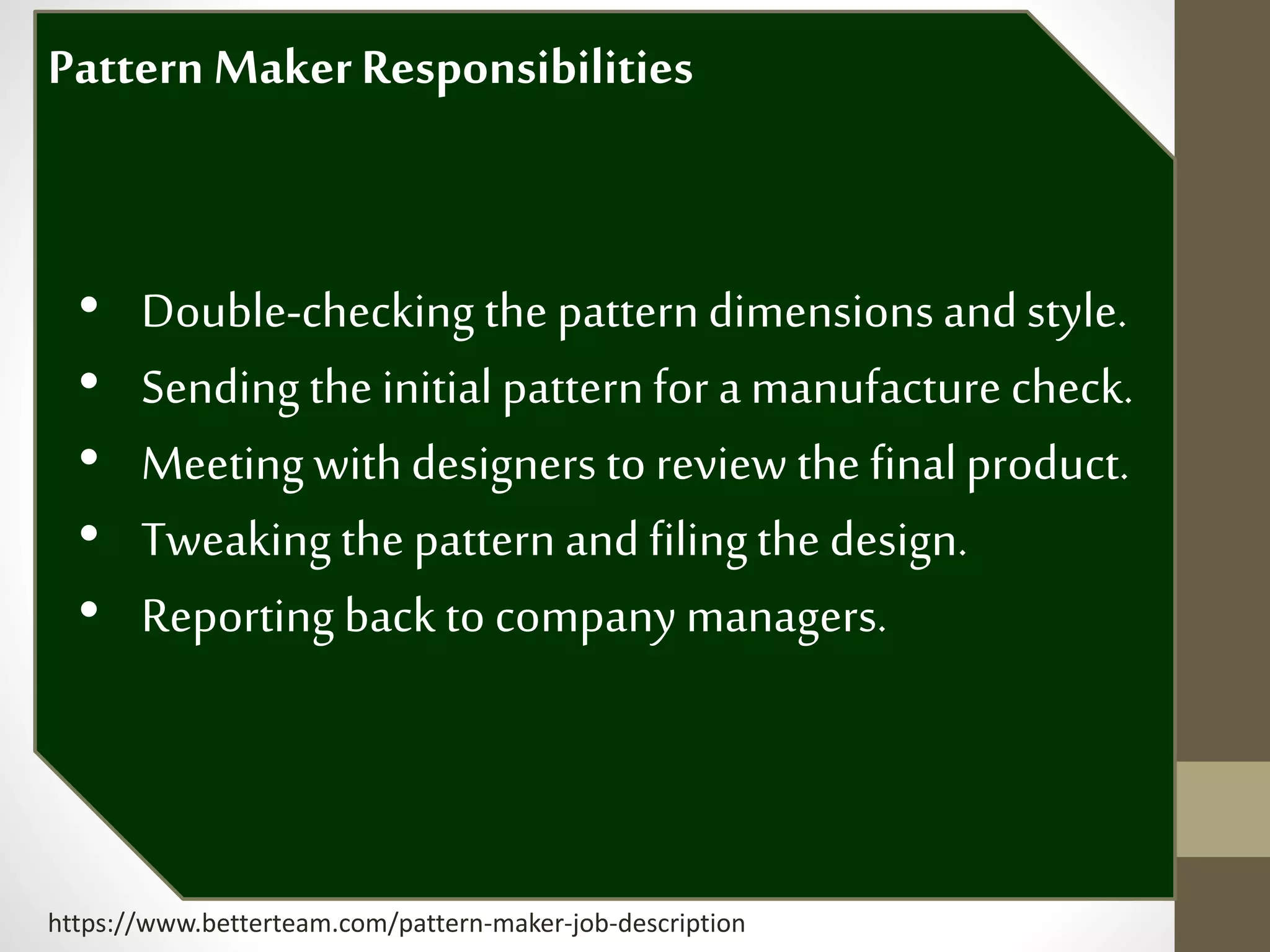 Career Opportunities in Dressmaking | PPTX