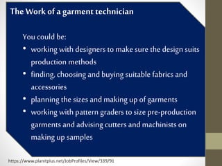 Career Opportunities in Dressmaking | PPTX