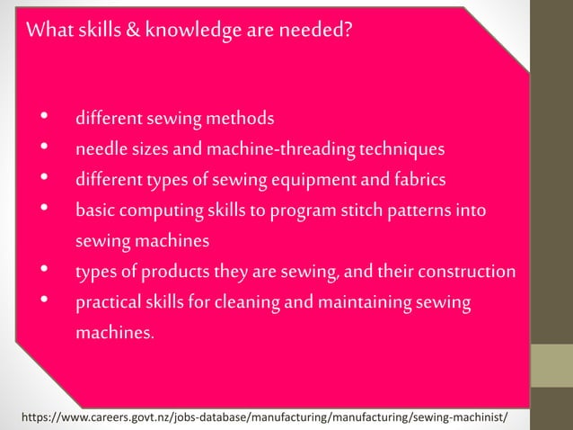 Career Opportunities in Dressmaking | PPTX | Needlework | Arts and Crafts