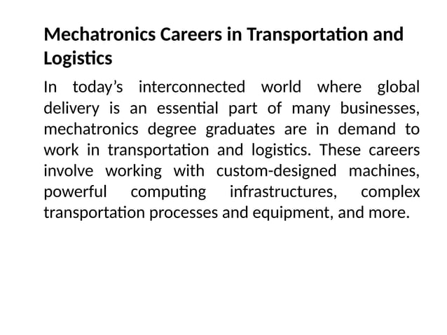 Career opportunities in Mechatronics.pptx