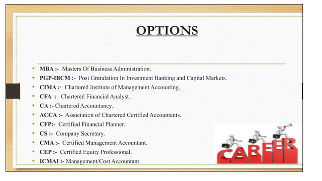 Career opportunities Commerce | PPTX | Business Accounting & Finance ...