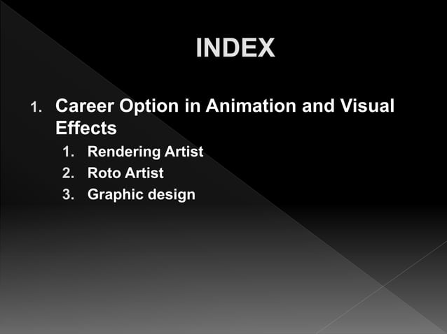 Career Option in Animation and Visual Effects | PPTX | Computer ...