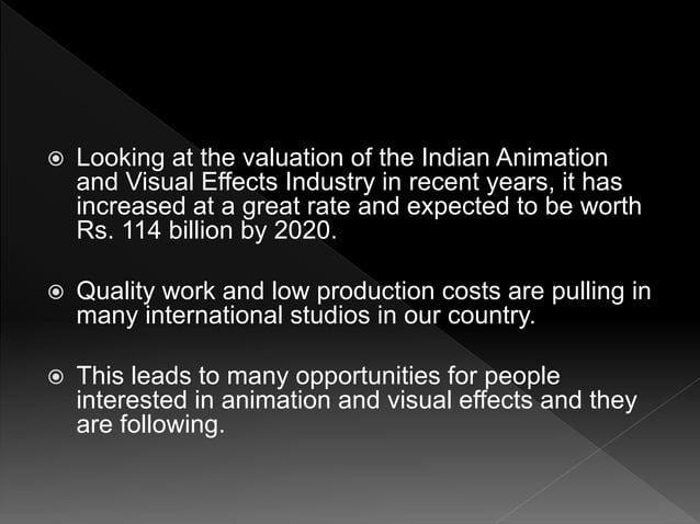 Career Option in Animation and Visual Effects | PPTX | Computer ...