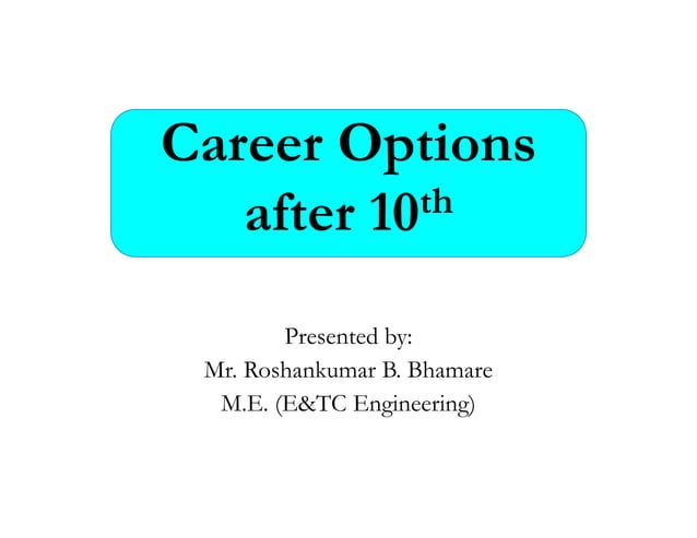 Career options after 10th | PDF