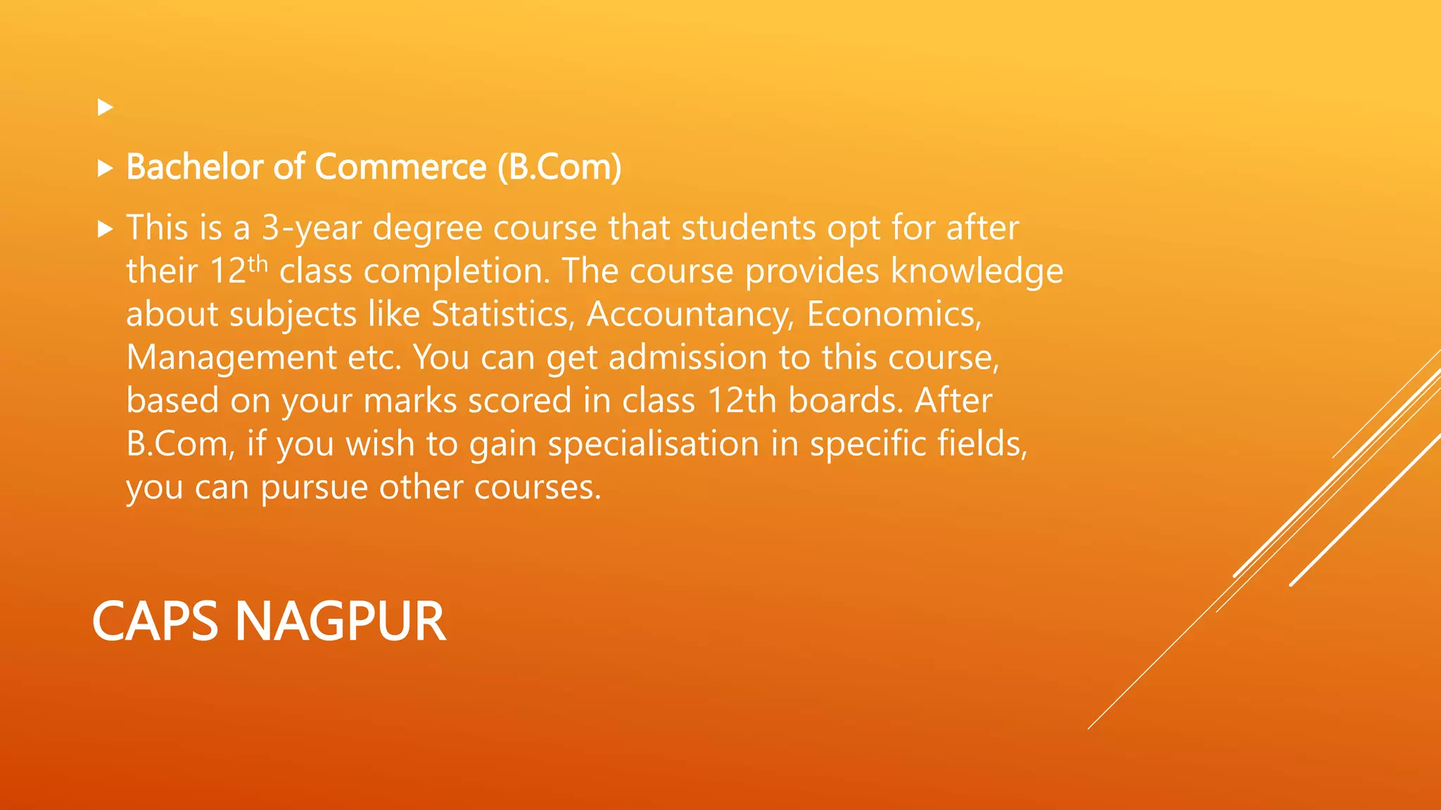 Career Options after 12th Commerce | PPTX