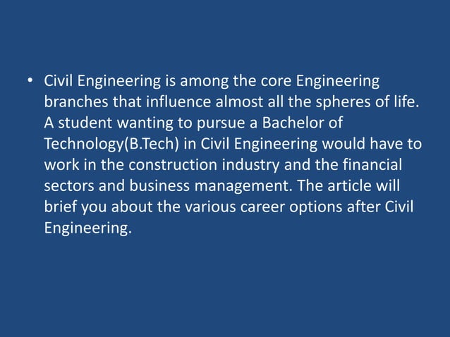 Career options after civil engineering mitaoe | PPTX