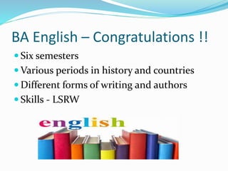 Career options for BA English students | PPTX