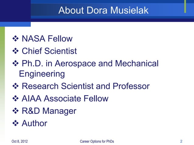 Career Options For Engineering Phds Ppt