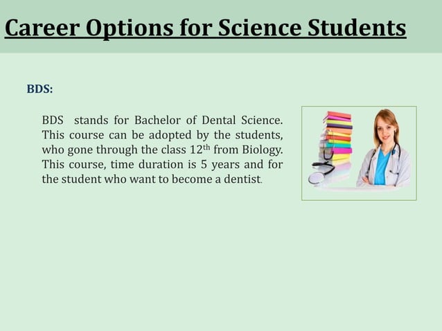 Career options for science students | PPTX | College Planning | College ...