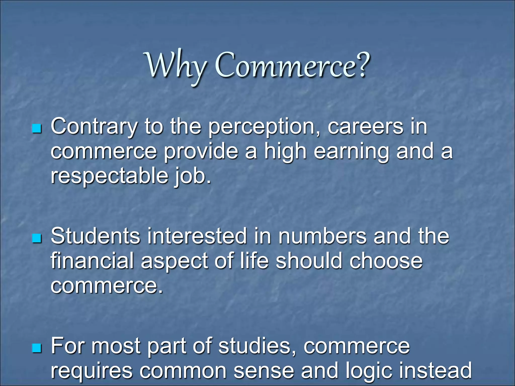 Career options in commerce | PPTX