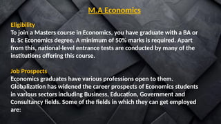Career options in Economics after class 12.pptx