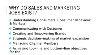 Career Options in Sales & Marketing after MBA | PPT