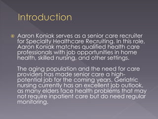 Career Outlook for Geriatric Caregivers | PPTX