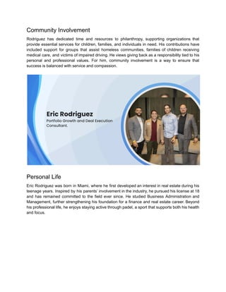 Career Overview of Eric Rodriguez of Miami | PDF
