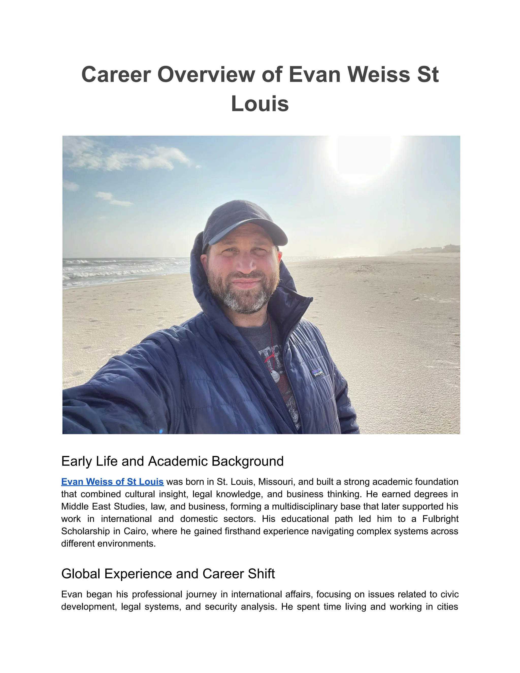 Career Overview of Evan Weiss of St. Louis | PDF