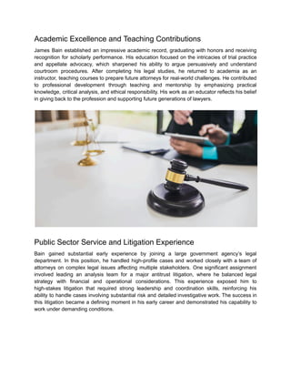 Career Overview of James William Bain of Colorado | PDF