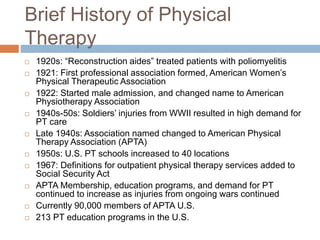 Career overview ppt | PPTX | Physical Therapy | Wellness