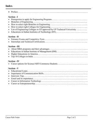 Career path finder - V2 | DOC | Career Planning | Careers