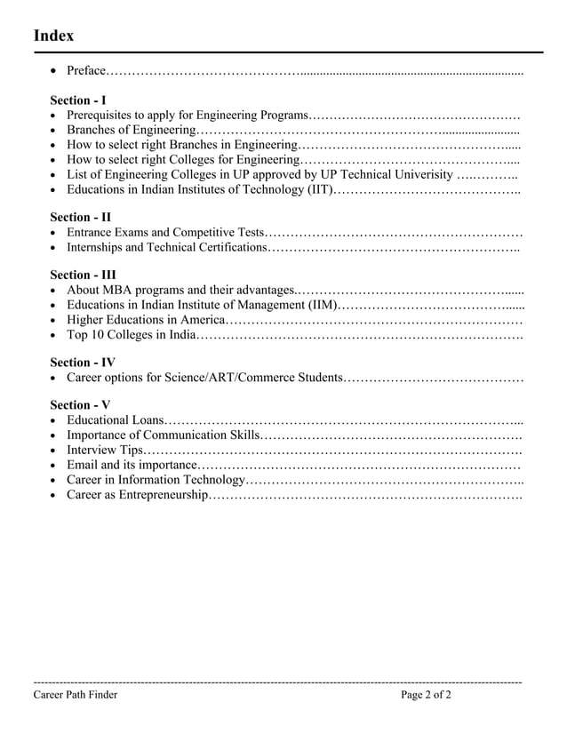 Career path finder - V2 | DOC | Career Planning | Careers